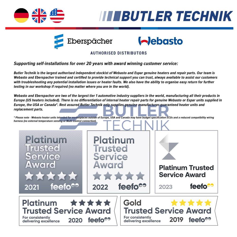 Eberspacher Espar Gasoline Heater Kit Sprinter S3 B2L 12v 2kW | Butler ...