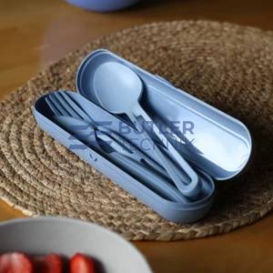 Koziol Plastic Cutlery Set for Boat Camper KLIKK READY Nature Flower ...